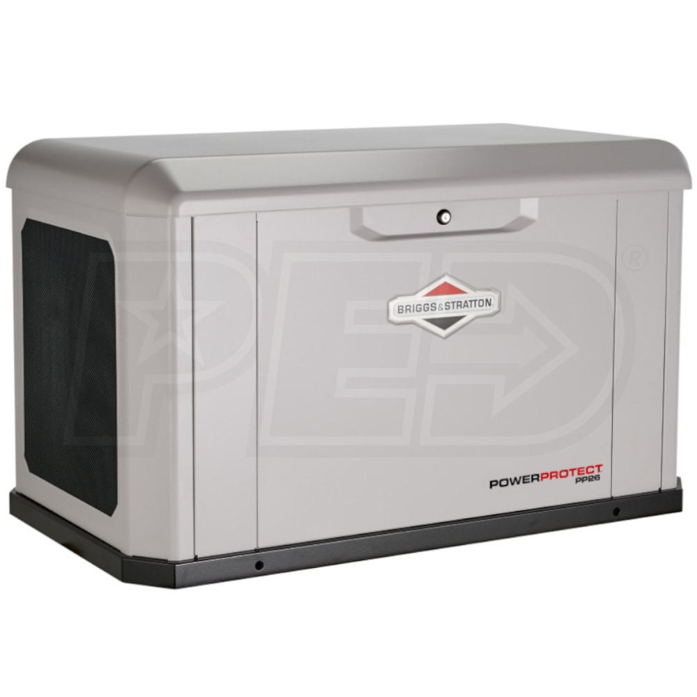 Briggs & Stratton Power Protect™ 26kW Aluminum Standby Generator System ...