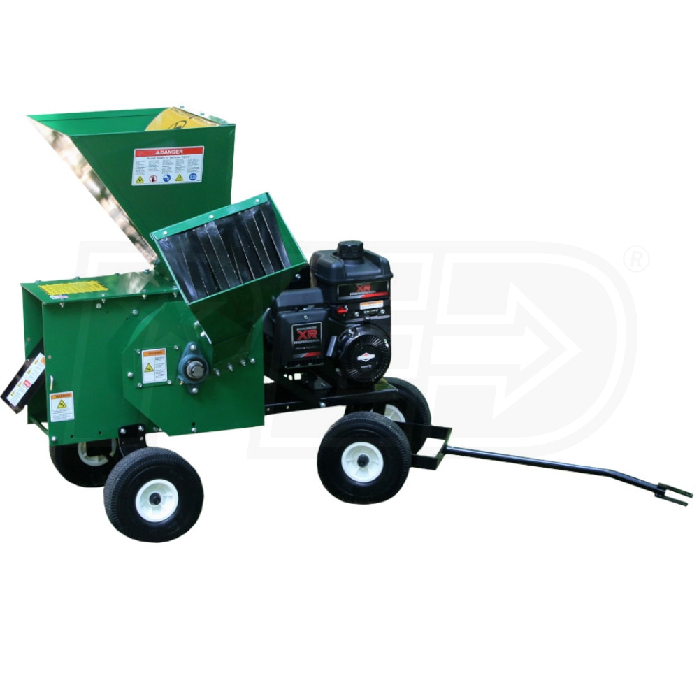 Mighty Mac (3.5") 250cc Tow-Behind Chipper Shredder w/ Electric Start Briggs & Stratton XR1150 ...
