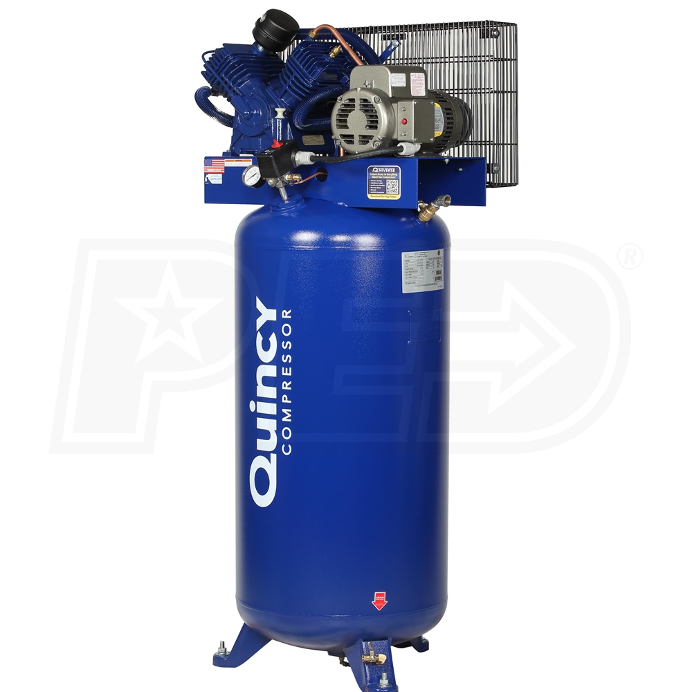Quincy QT-54 Pro 5-HP 60-Gallon Two-Stage Air Compressor (230V 1-Phase ...