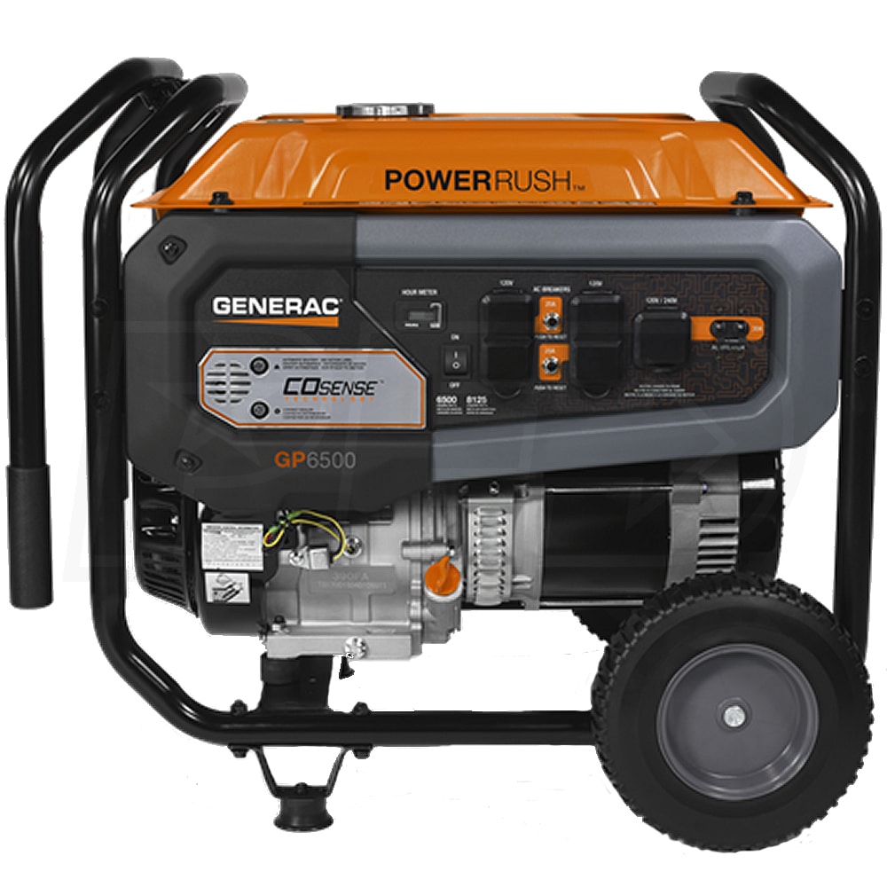 Generac GP6500 - 6500 Watt Portable Generator w/ CO-SENSE™ (CARB ...