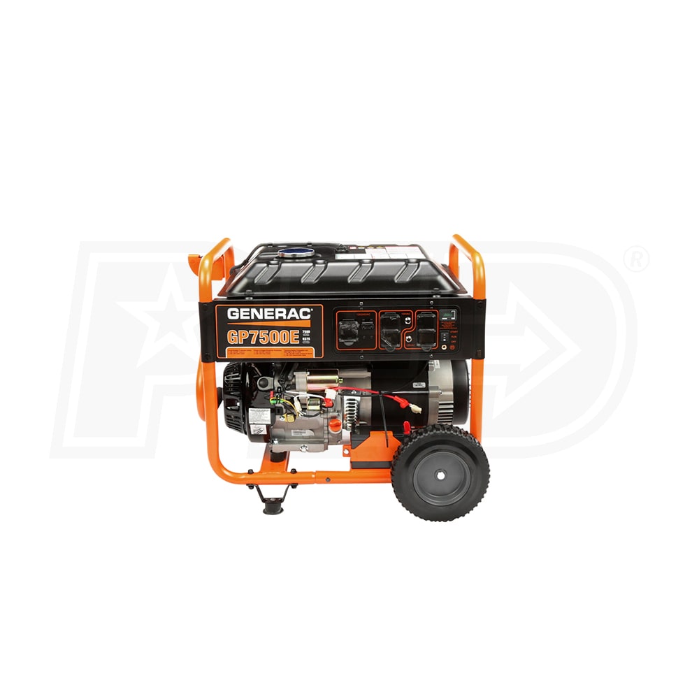 Generac 5943 - GP7500E 7500 Watt Electric Start Portable Generator ...