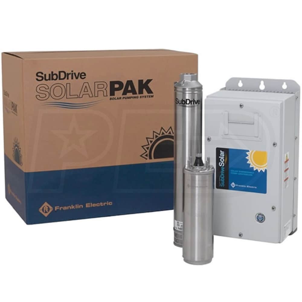 Franklin Electric SubDrive SolarPak - 7 GPM 3 HP Deep Well Submersible ...