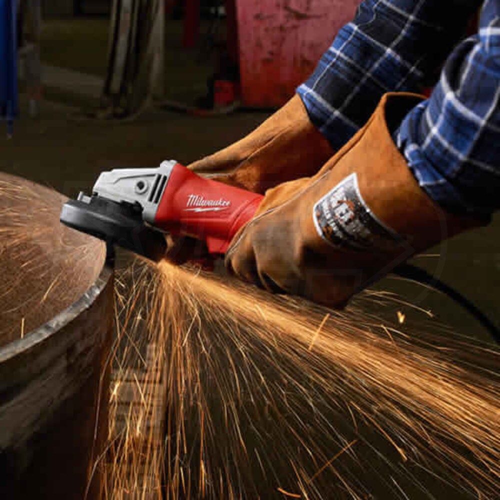 Milwaukee 6147-30 - 11A 4-1/2" Small Angle Grinder w/ Lock-On Paddle ...