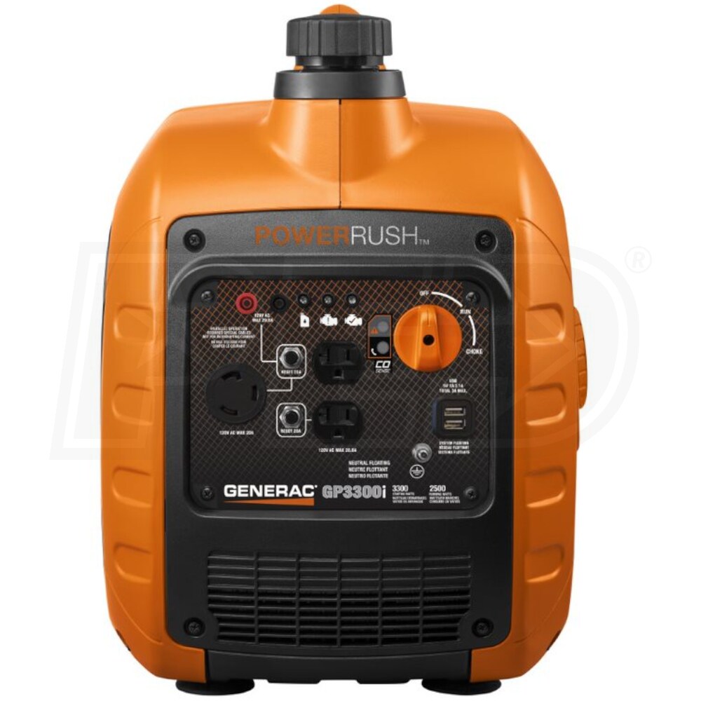 Generac GP3300i - 2500 Watt Portable Inverter Generator w/ COsense® (49 ...