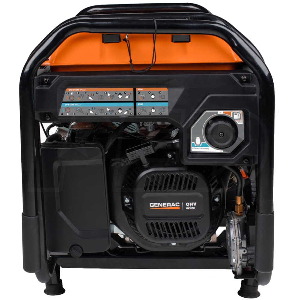 Generac GP7500E DF - 7500 Watt Electric Start Dual Fuel Portable ...