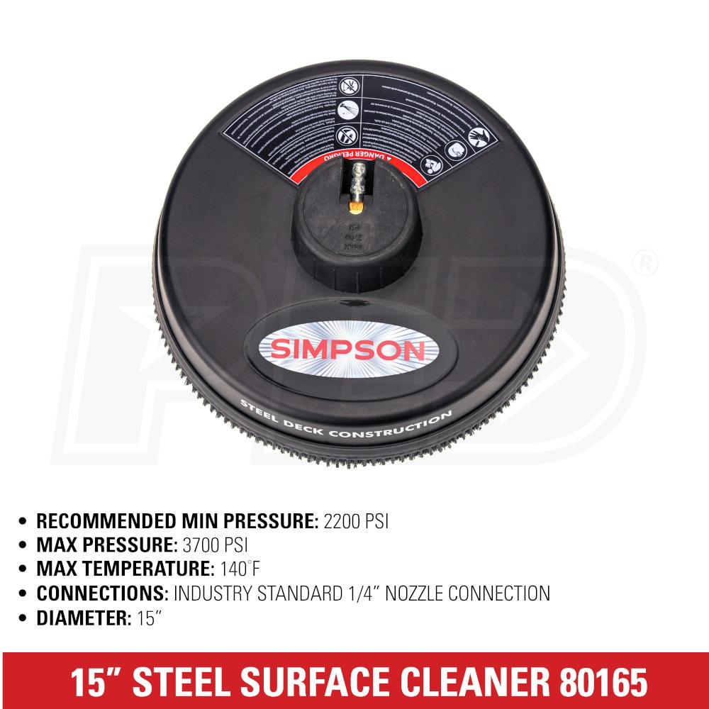Simpson 15" Surface Cleaner (3700 PSI 140°F) | Simpson 80165