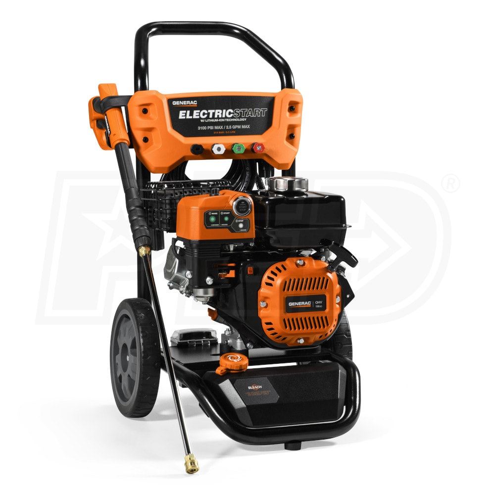 Generac 3100 PSI (Gas - Cold Water) E-Start Pressure Washer | Generac 8894