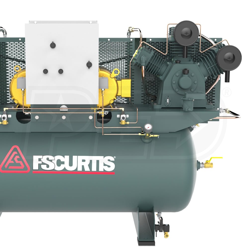 FS-Curtis CA10 10-HP / 20-HP 120-Gallon UltraPack Two-Stage Duplex Air ...