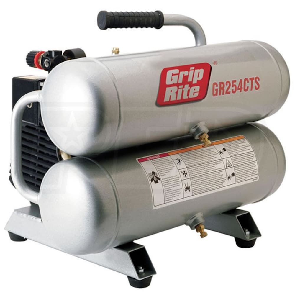 Grip-Rite 2.5-HP 4-Gallon Twin Stack Air Compressor | Grip-Rite GR254CTS