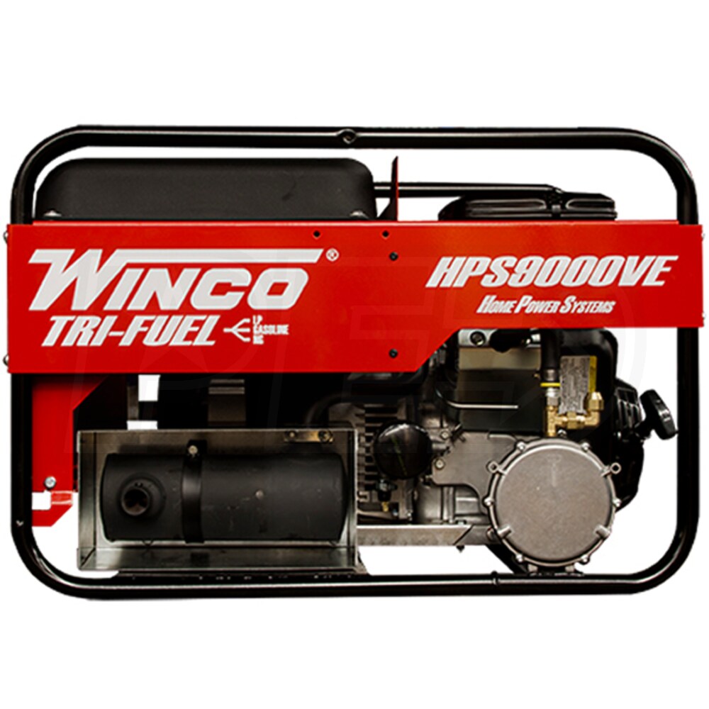 Winco HPS9000VE - 8,000 Watt Tri-Fuel Generator w/ Electric Start B&S ...