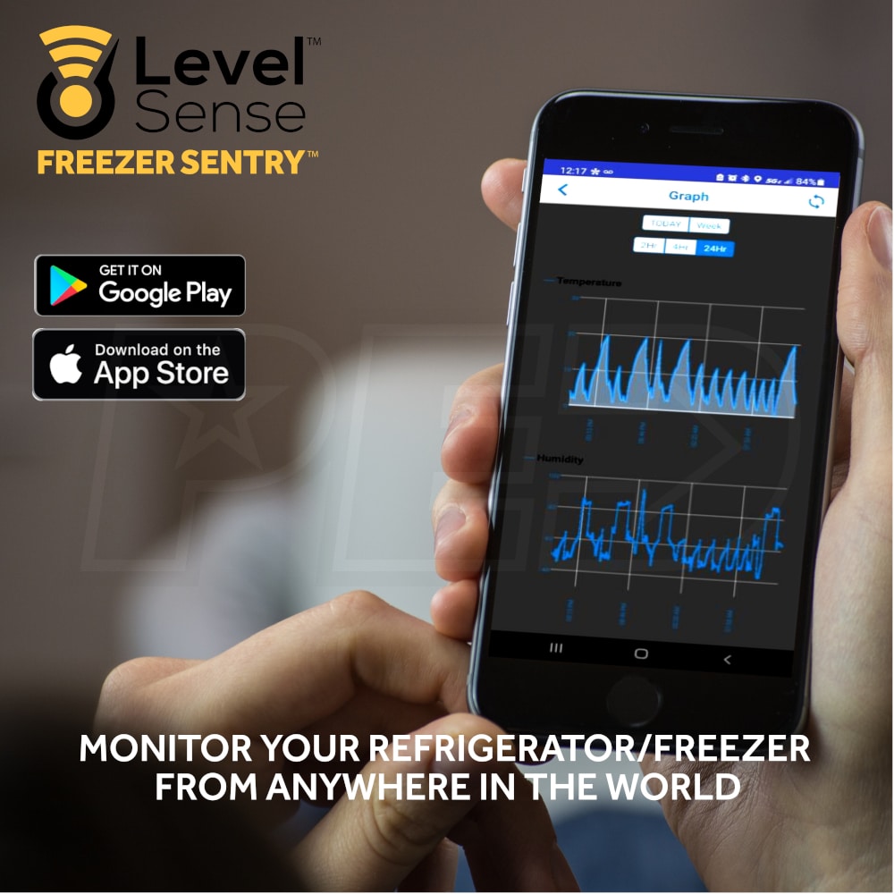 Level Sense Freezer Alarm Wi-Fi Enabled Real Time Refrigerator/Freezer ...
