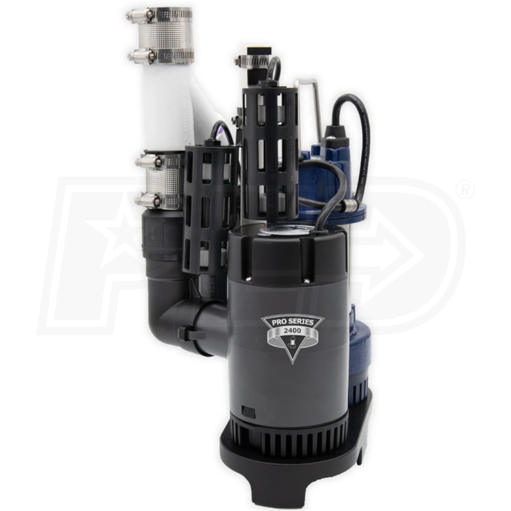 Pro Series PS-C33 - 1/3 HP Combination Primary & Backup Sump Pump ...