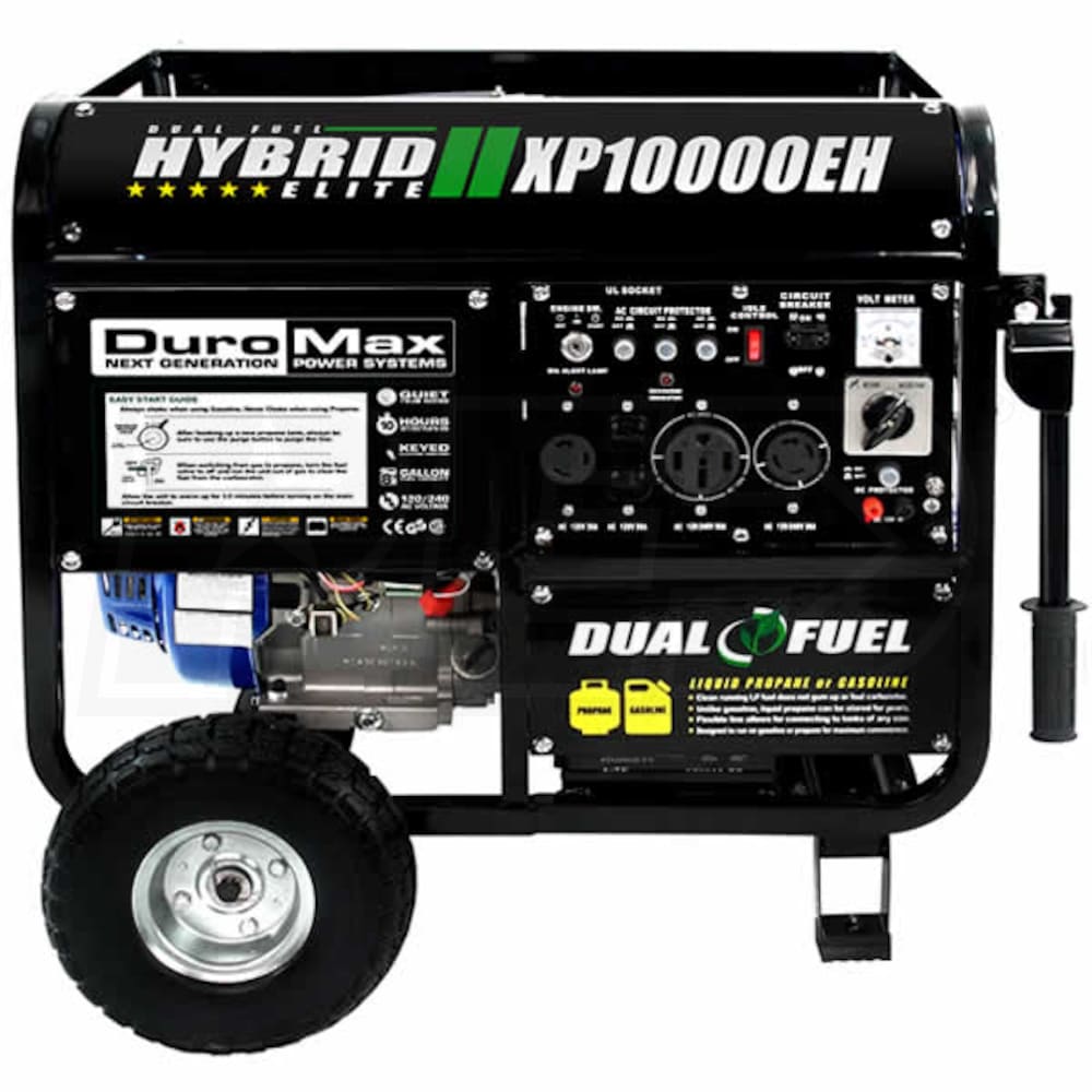 DuroMax 8000 Watt Electric Start Hybrid Elite Dual Fuel Portable ...