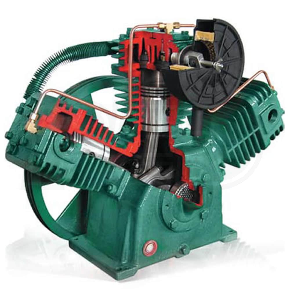 FS-Curtis (CA10) 10-HP 120-Gallon Two-Stage Air Compressor (208V 3 ...