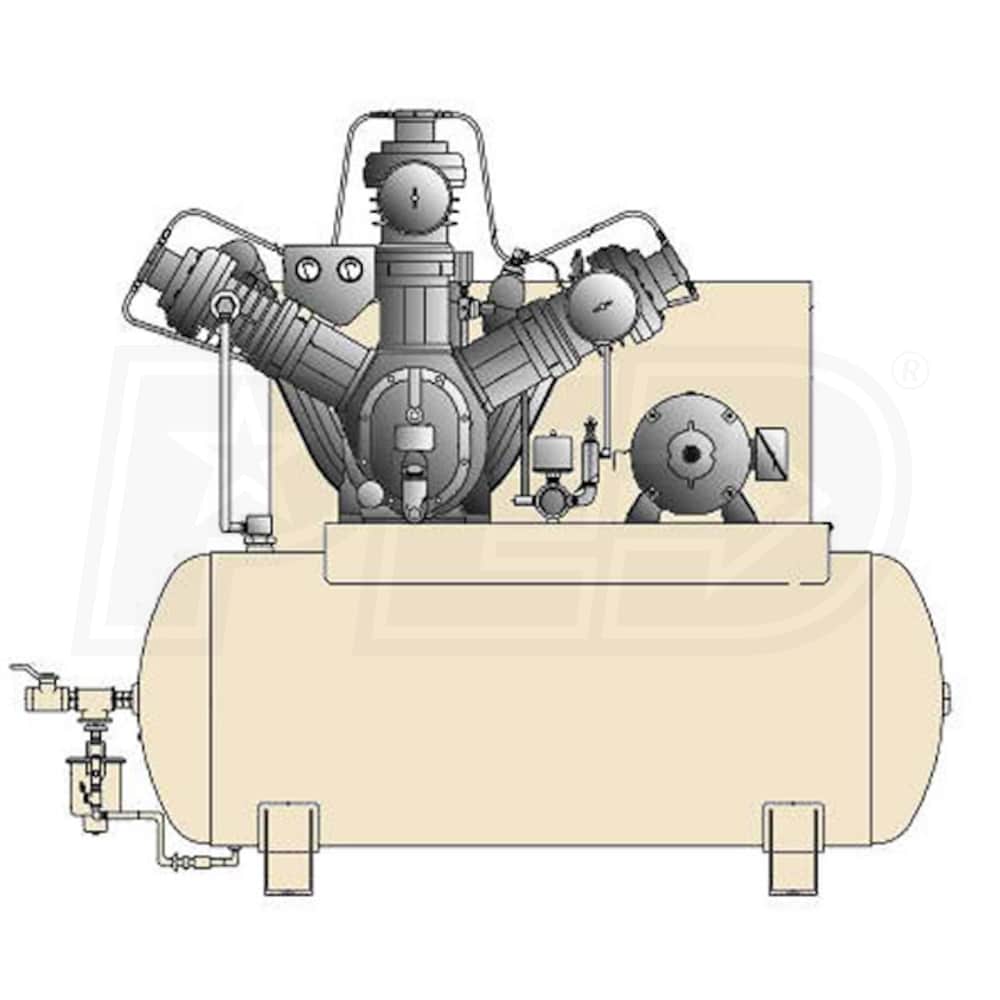 Ingersoll Rand 20-HP 120-Gallon Two-Stage Air Compressor Fully Packaged ...
