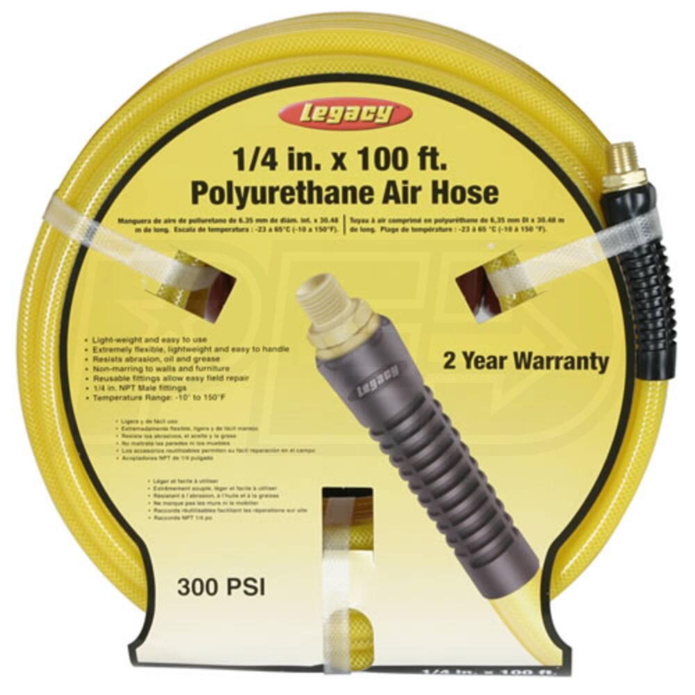 Legacy Workforce Poly Air Hose 1/4" x 100' | Legacy HEPU14100YW2