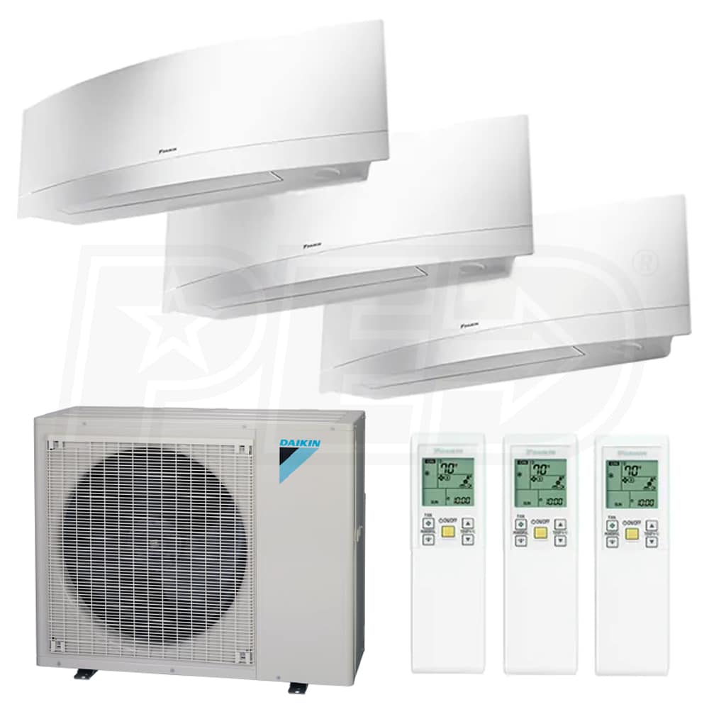 Daikin MXS Wall Mounted 3-Zone System - 48,000 BTU Outdoor - 12k + 12k ...