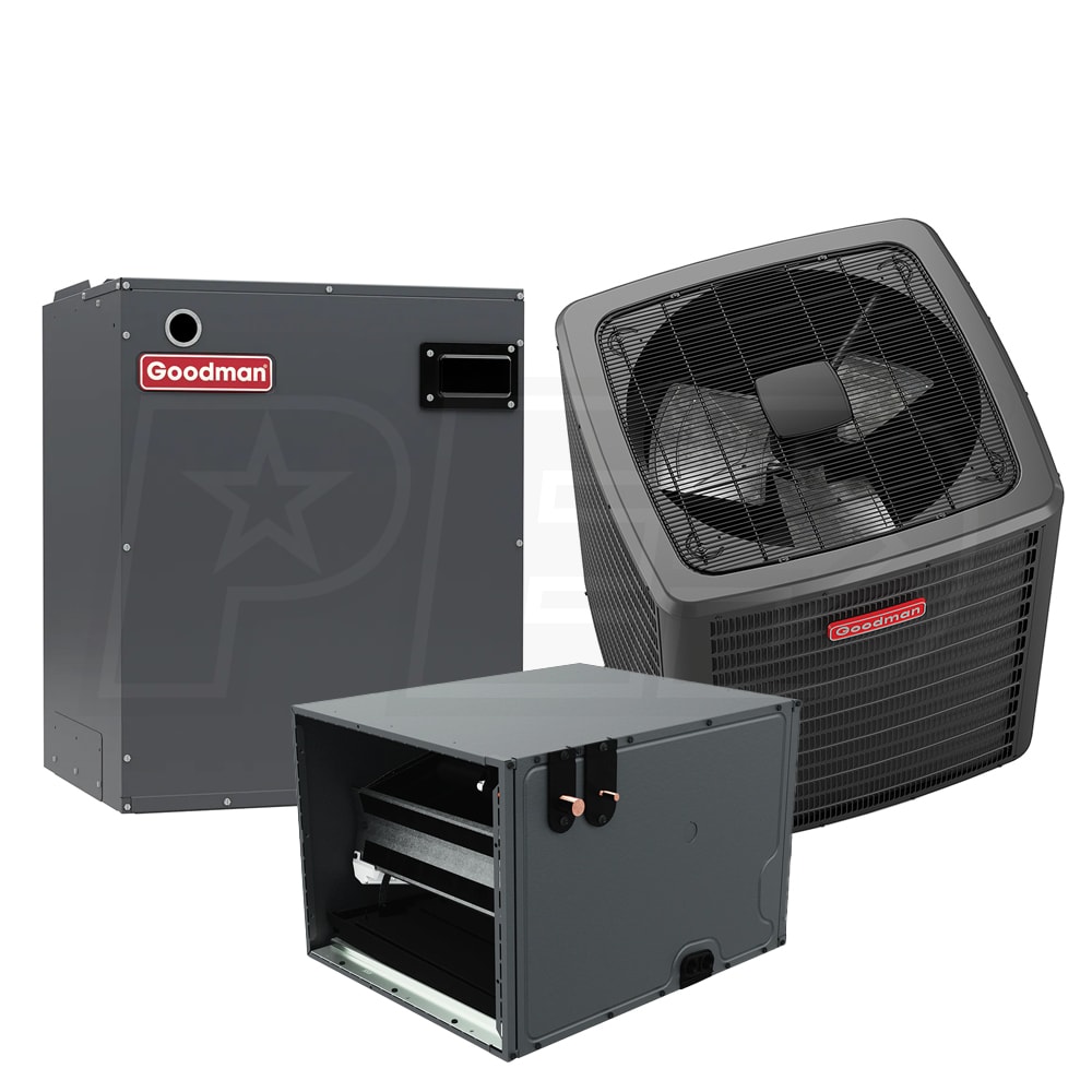Goodman - 2.0 Ton Cooling - 24k BTU/Hr Heating - Heat Pump + Air ...