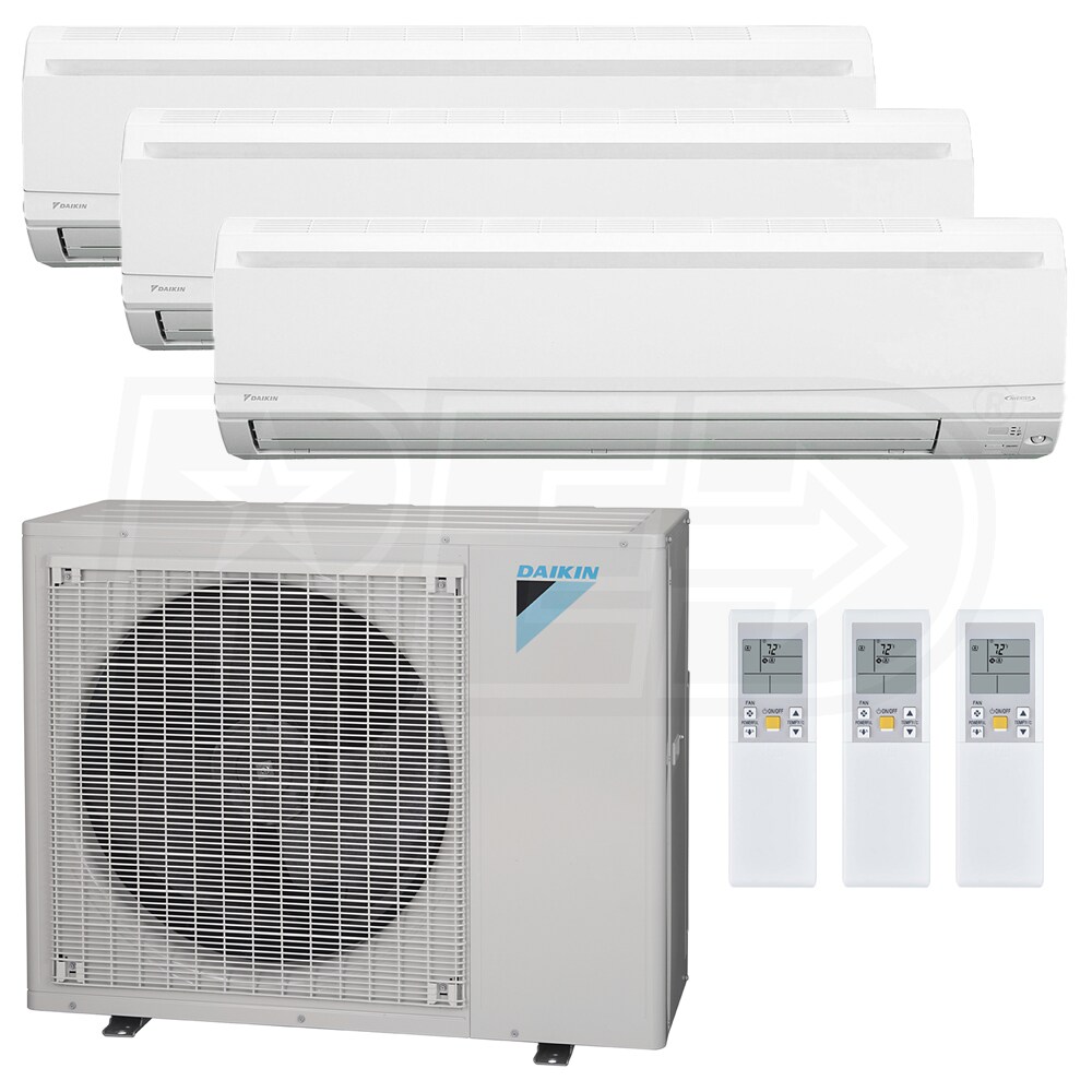 Daikin MXS Wall Mounted 3-Zone System - 48,000 BTU Outdoor - 7k + 18k ...