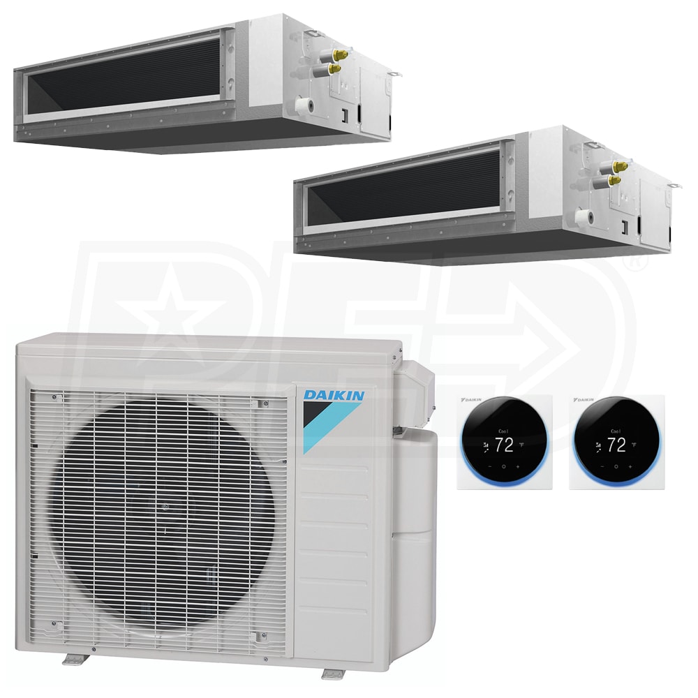 Daikin MXS Concealed Duct 2-Zone System - 24,000 BTU Outdoor - 12k ...
