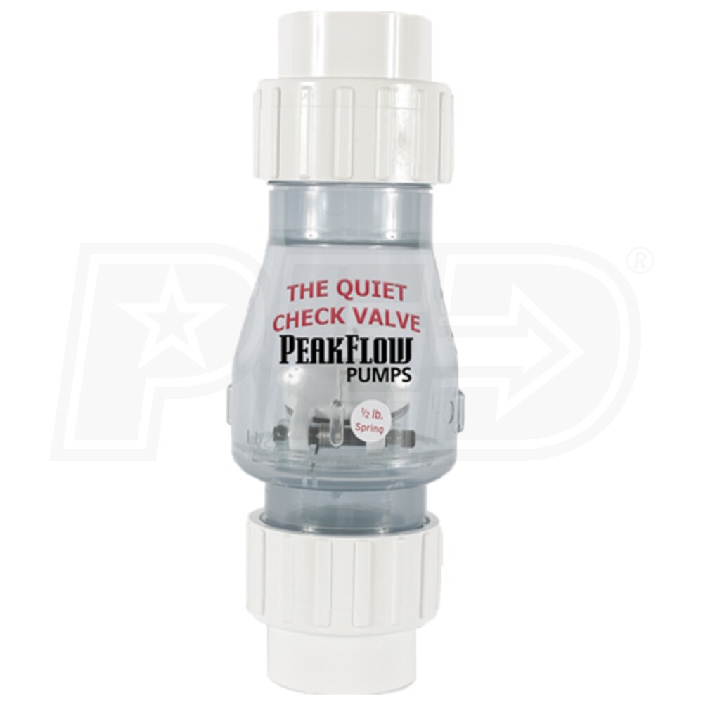 PeakFlow Clear Quiet Check Valve 1-1/2" | PeakFlow Pumps PFQCCV15