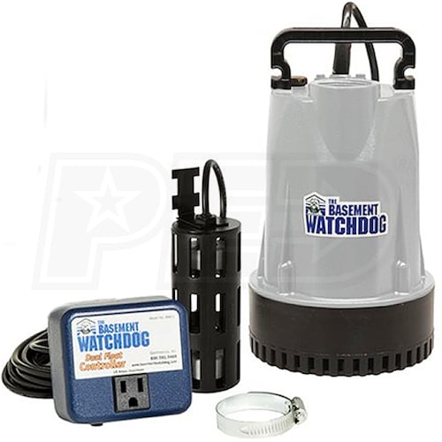 Basement Watchdog BW1033 - 1/3 HP Cast Iron & Aluminum Submersible Sump ...
