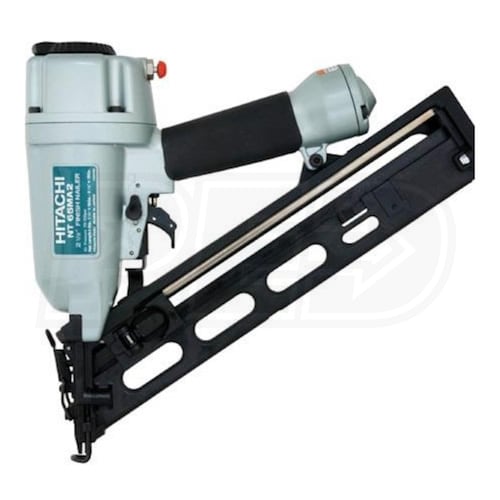 Hitachi 2 1/2" 15-Gauge Angled Finish Nailer w/ Integrated Air Duster ...