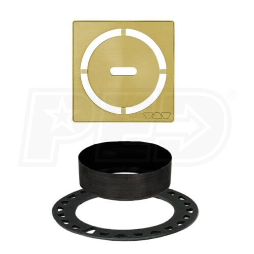 Schluter KERDI-DRAIN - Grate Kit - 4" Brushed Classic Gold - Pure ...