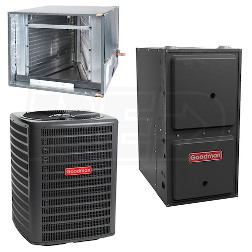 Goodman - 3.5 Ton Cooling - 120k BTU/Hr Heating - Air Conditioner ...