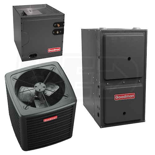 Goodman - 2.0 Ton Cooling - 40k BTU/Hr Heating - Air Conditioner ...