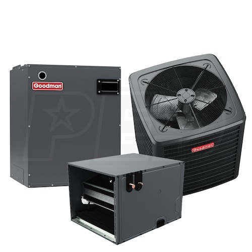 Goodman - 2 Ton Cooling - Air Conditioner + Variable Speed Air Handler ...