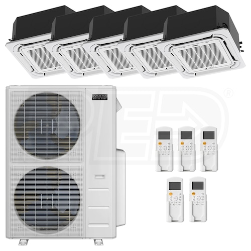 Durastar Sirius Heat™ Ceiling Cassette 5-Zone System - 48,000 BTU ...