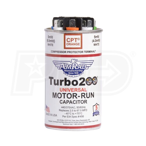 Mars - Turbo 200® Universal Capacitor - 2.5-67.5 MFD - 440/370 Volt ...