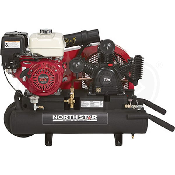 NorthStar 8.5-HP 8-Gallon Gas Two-Stage Wheelbarrow Air Compressor w ...