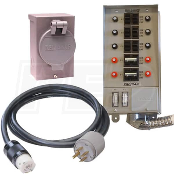 Reliance Controls 50-Amp Power Transfer Switch System (10' w/ Straight ...