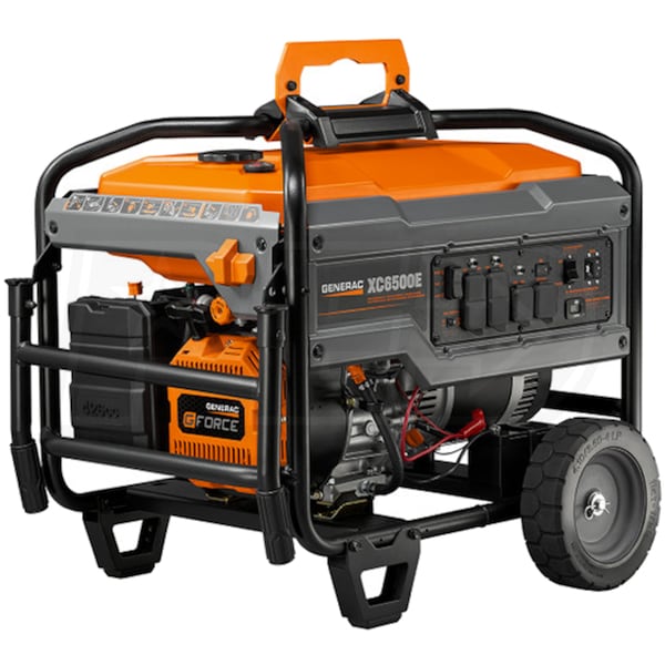 Generac XC6500E - 6500 Watt Electric Start Professional Portable ...