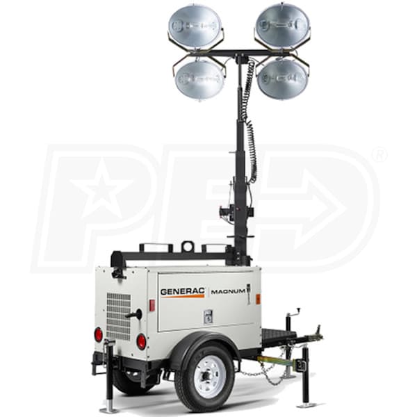 Generac MLT3060KV-STD2 - 6kW Towable Diesel Vertical Mast Light Tower w/ Kubota Engine ...