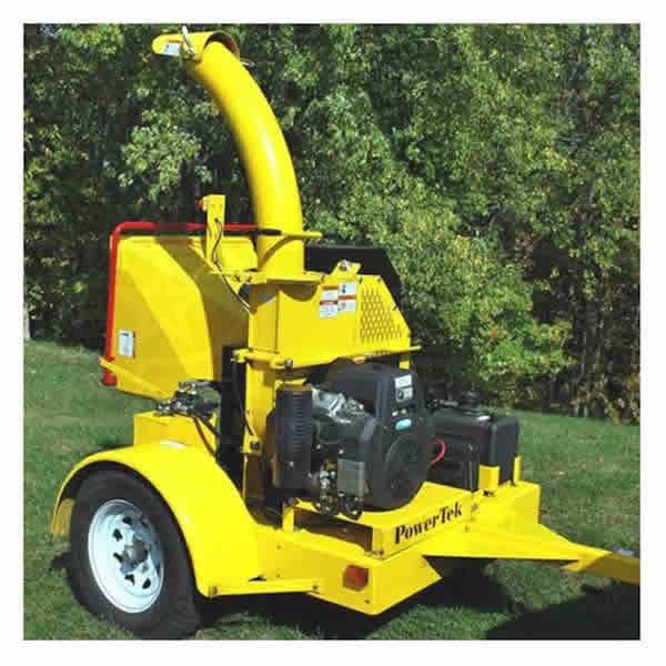 PowerTek (7") 35-HP Hydro-Feed Tow-Behind Chipper w/ Electric Start ...
