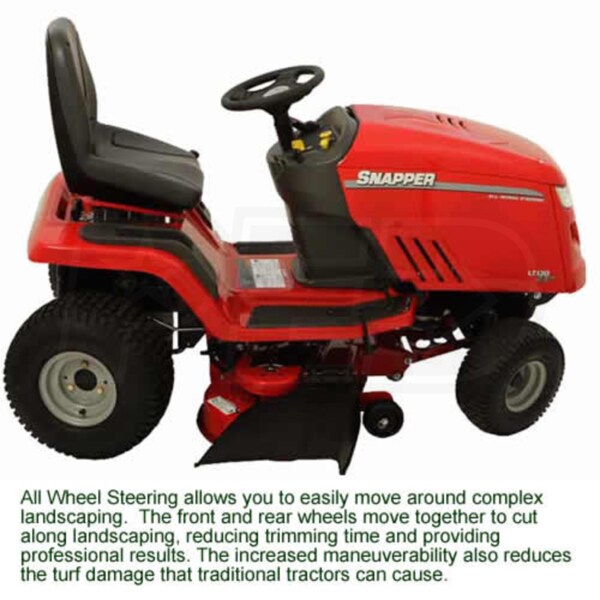 Snapper (46") 23-HP Lawn Tractor w/ All-Wheel Steering (2010 Model ...