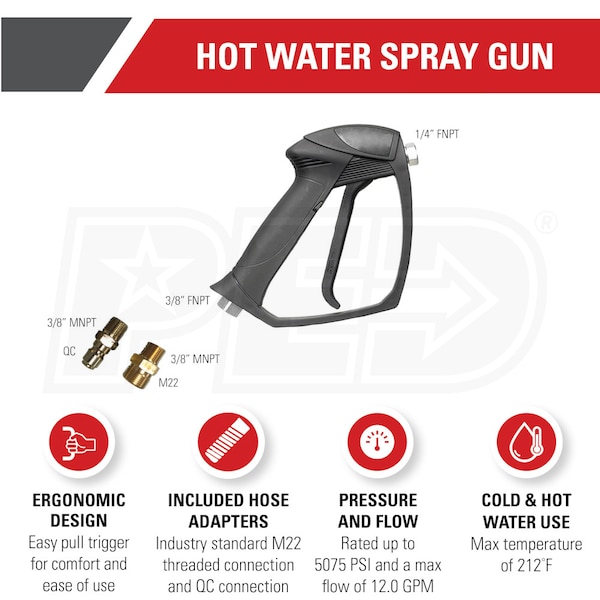 Simpson Professional 5075 PSI Spray Gun (Hot / Cold Water) | Simpson 80178