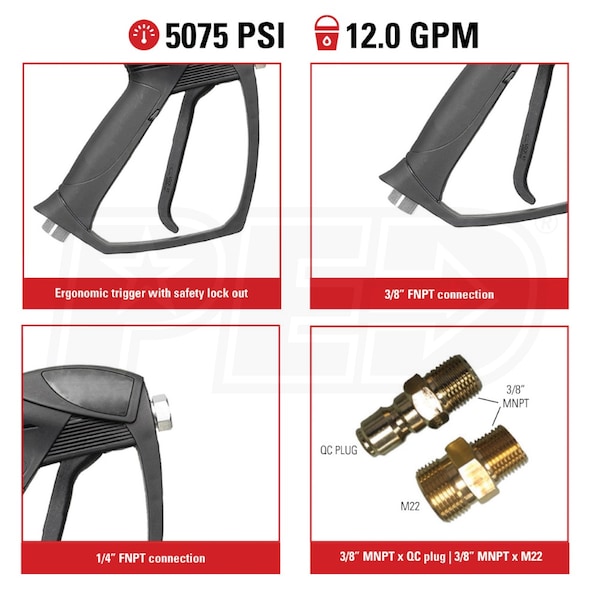 Simpson Professional 5075 PSI Spray Gun (Hot / Cold Water) | Simpson 80178