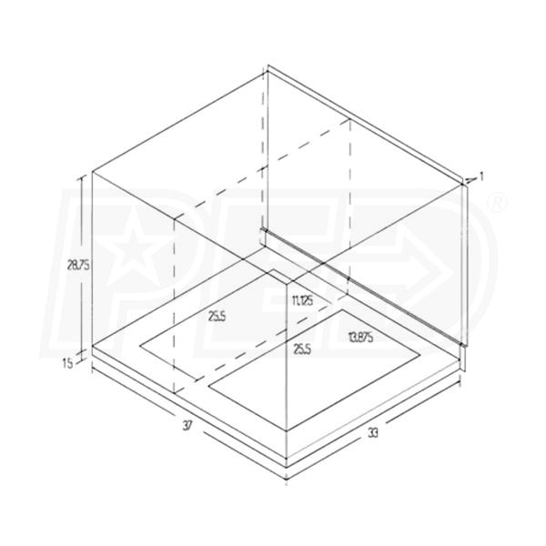 Goodman Plenum Kit - Downflow - R-8 Liner | Goodman PCP101-103 R8
