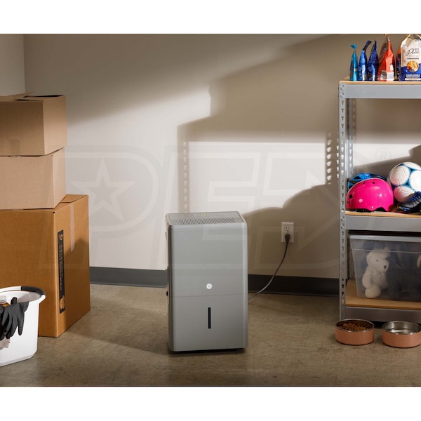 GE - 50 Pint Per Day Dehumidifier with Smart Dry | GE Appliances ADHR50LB