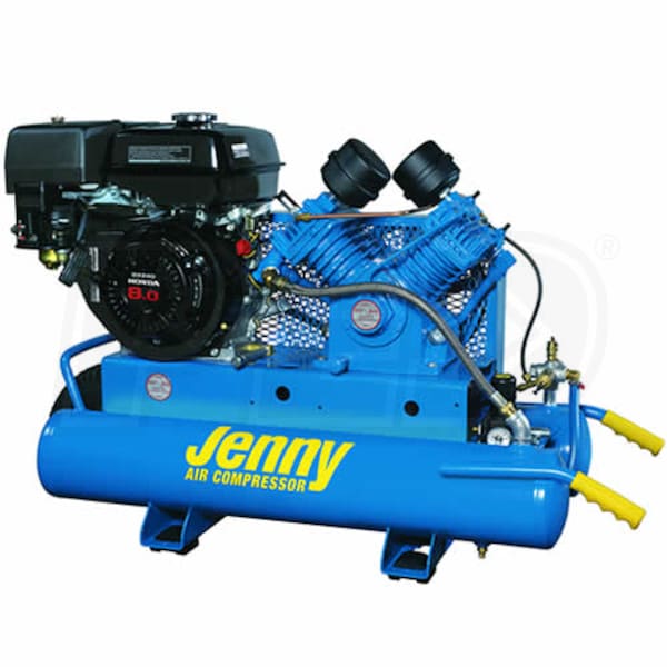 Jenny 9-HP 8-Gallon Gas Wheelbarrow Air Compressor w/ Honda Engine ...