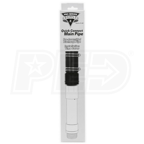 Pro Series PS-MP - 1-1/2" Main Discharge Pipe Assembly w/ Check Valve ...