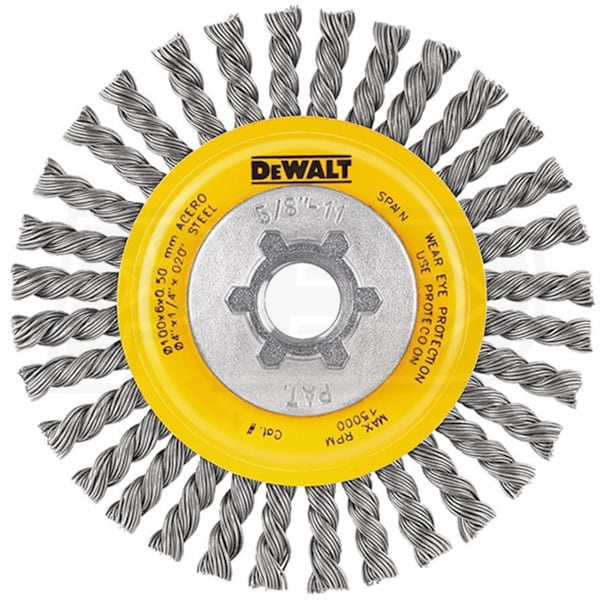 DeWALT DW4925B - Carbon Stringer Wire Wheel - 5/8"-11" Arbor - Qty 1 ...