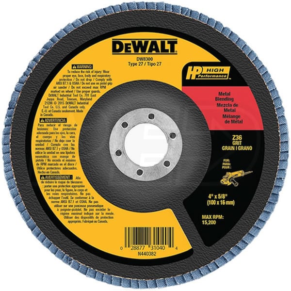 DeWALT DW8424H - Type 27 HP Metal Cutting Wheel - 5/8"-11" Arbor ...