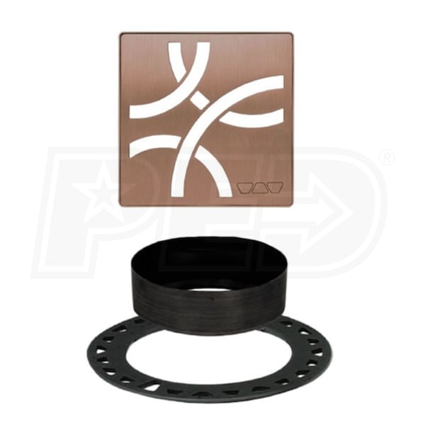 Schluter KERDI-DRAIN - Grate Kit - 4" Brushed Rose Gold - Curve ...
