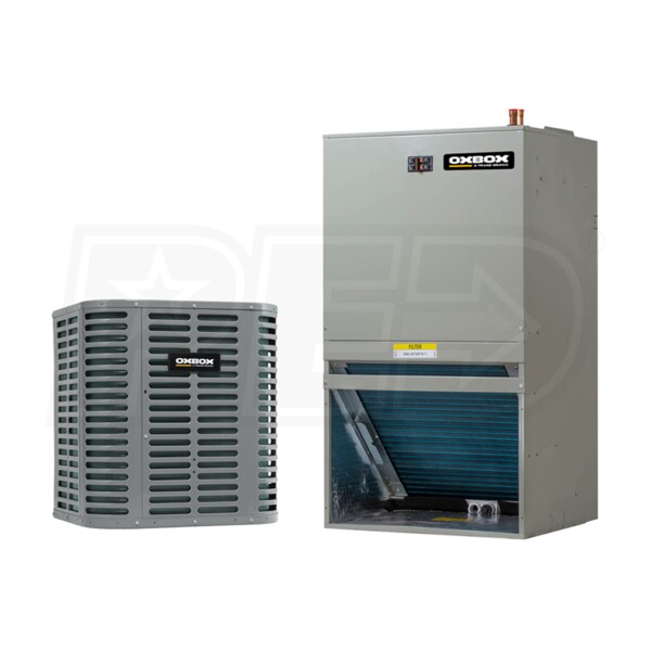 Oxbox - 2.5 Ton Cooling - 30k BTU/Hr Heating - Heat Pump + Air Handler ...