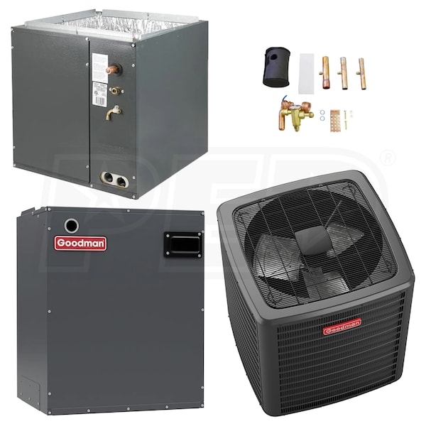 Goodman - 2.0 Ton Cooling - 24k BTU/Hr Heating - Heat Pump + Air ...